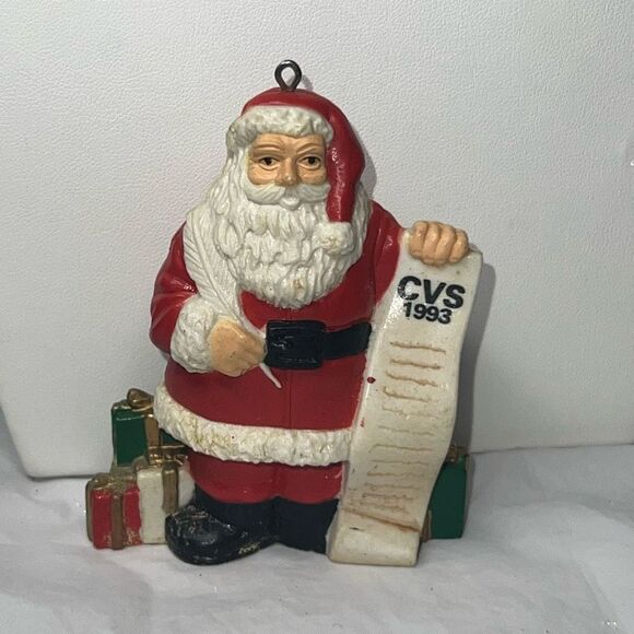 CVS | Holiday | Vintage Cvs 993 Santaclaus Wlist Christmas Ornament ...